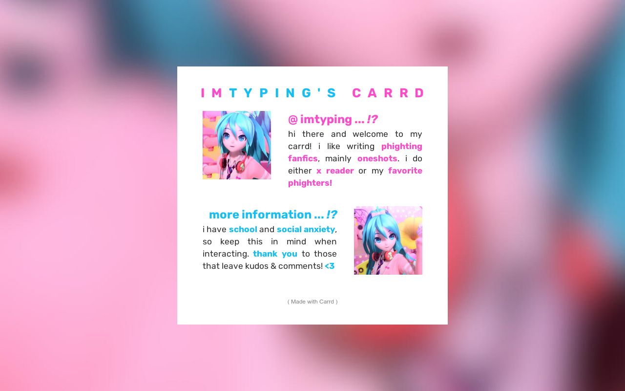 imtyping's carrd